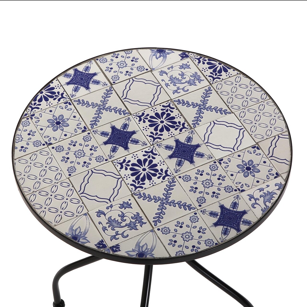 Masuta pentru gradina Blue Greek, Versa, Ø60x71 cm, metal - mezoni.ro