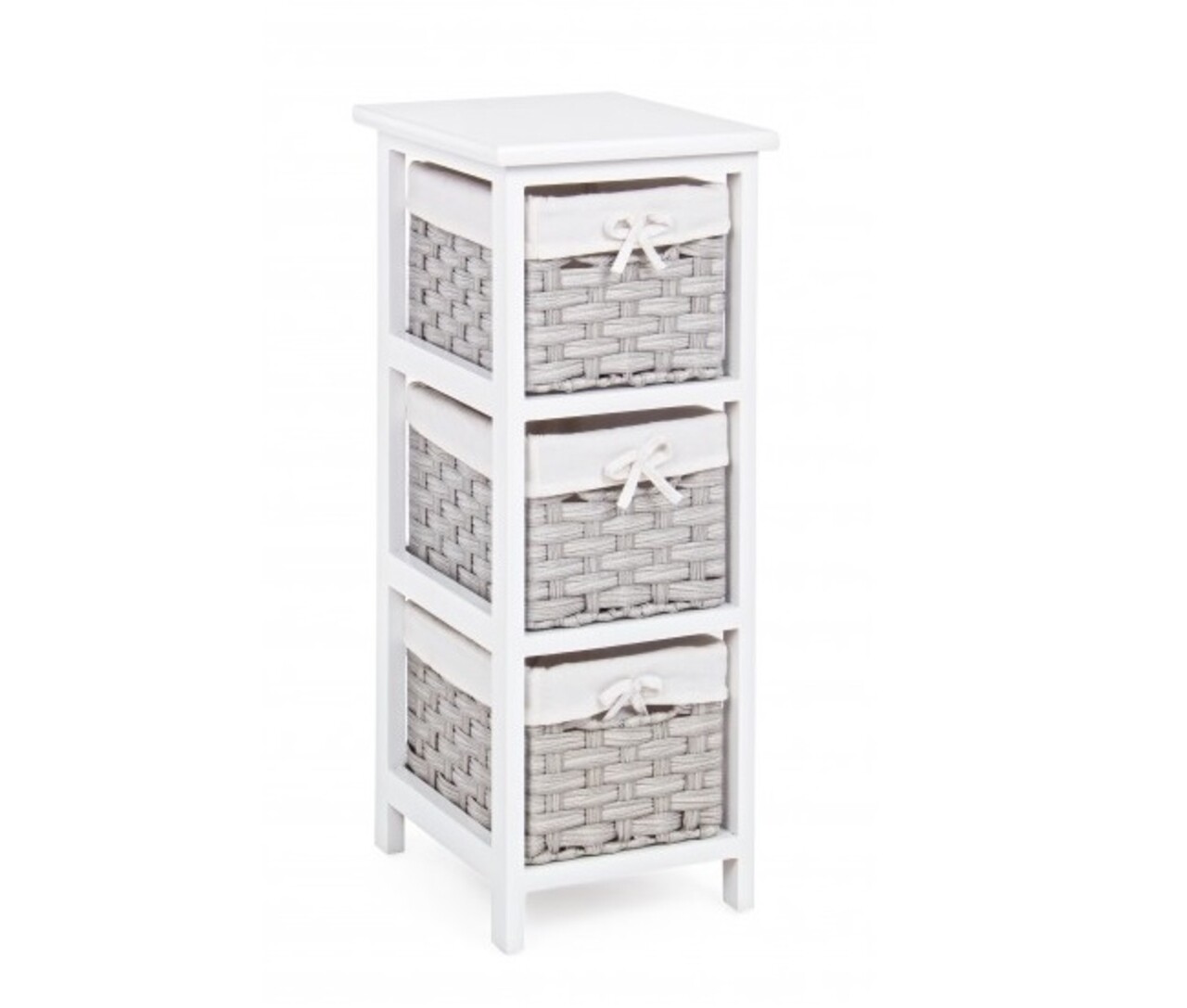 Comoda cu 3 cosuri, Livigno, Bizzotto, 25x29x62 cm, lemn de paulownia ...