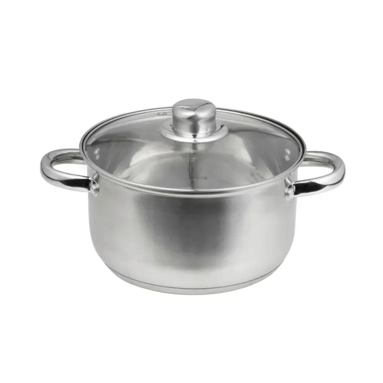 Oala cu capac Santo, Domotti, Ø20 cm, 3.1 L, inox/sticla, argintiu - Mezoni