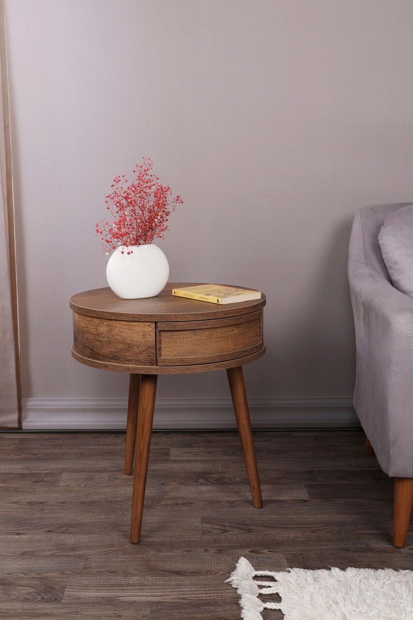 Masuta, Nmobb , Yuvarlak, 50x60x50 cm, PAL, Maro - Mezoni