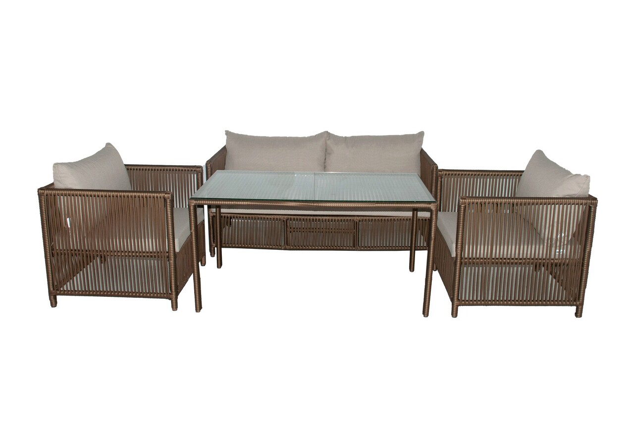 Set mobilier de gradina, Jumilla, Mana 3, Maro inchis - mezoni.ro