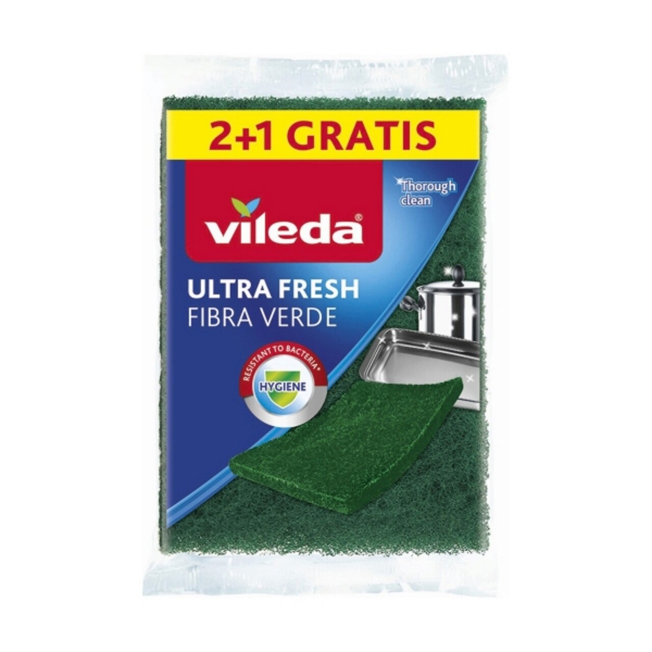 Set 3 bureti pentru vase, Vileda, fibra - mezoni.ro