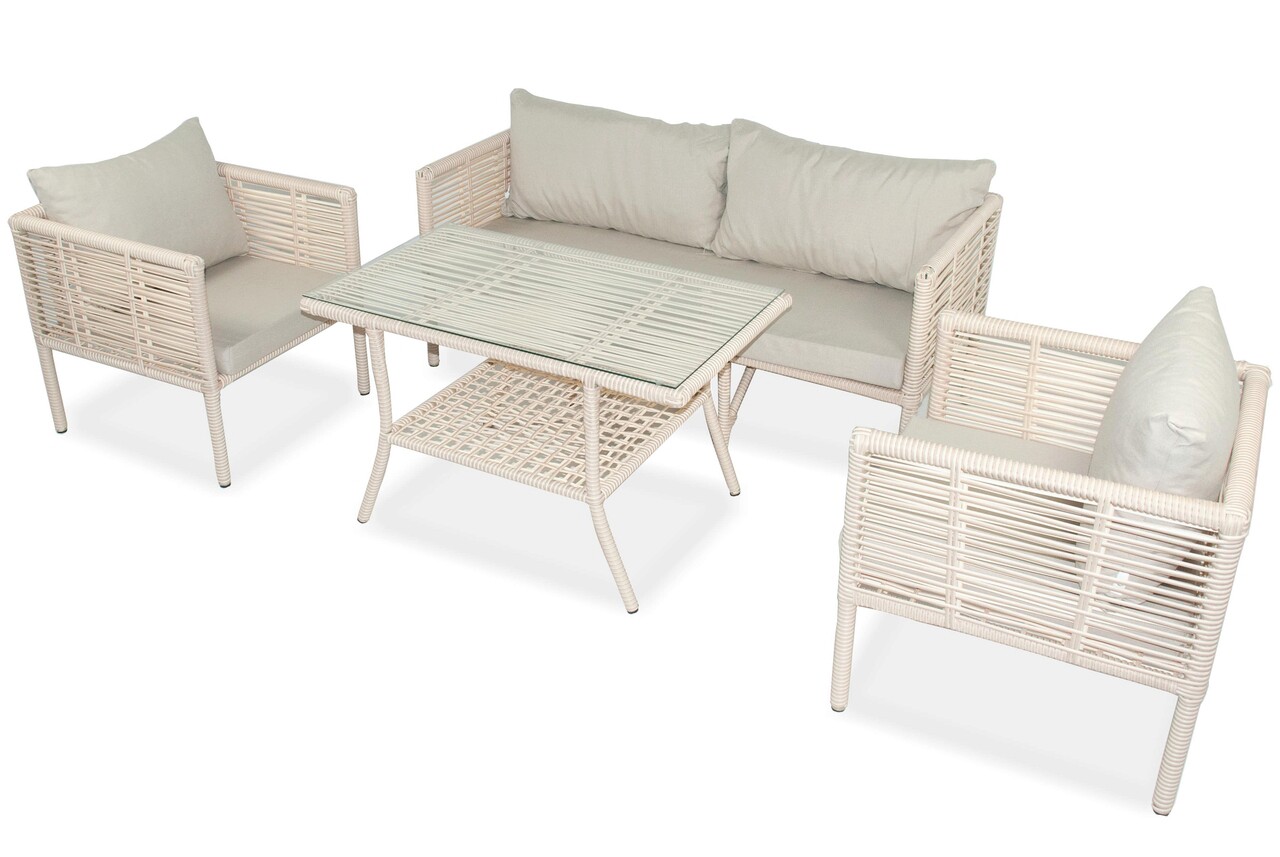 Set gradina/terasa 4 piese, My Interior, New York, rattan/aluminiu ...