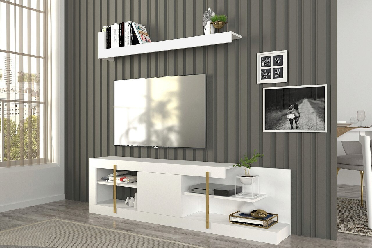 Comoda TV, Tera Home, Cascade, PAL, Alb - Mezoni