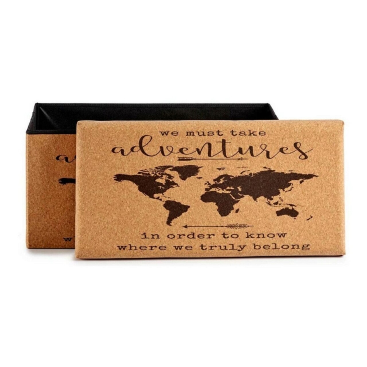 Cutie cu capac World Map, Gift Decor, pliabila, 72 x 36 x 36 cm, MDF ...