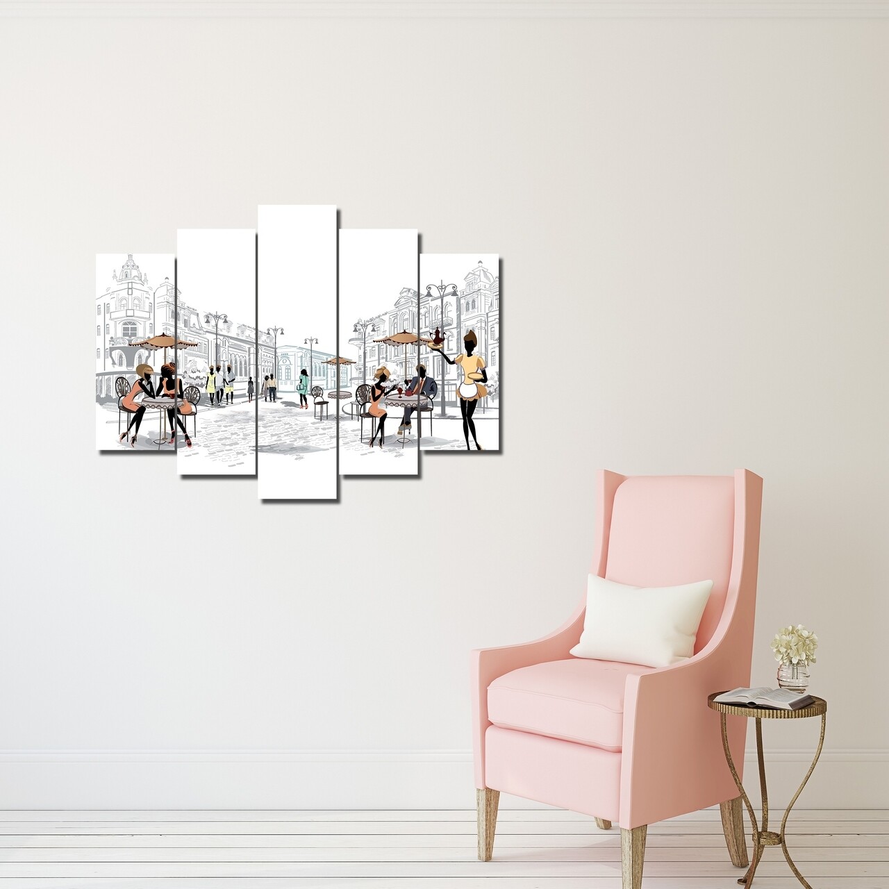 Set 5 tablouri decorative Romance, Maison in Design, MDF imprimat ...