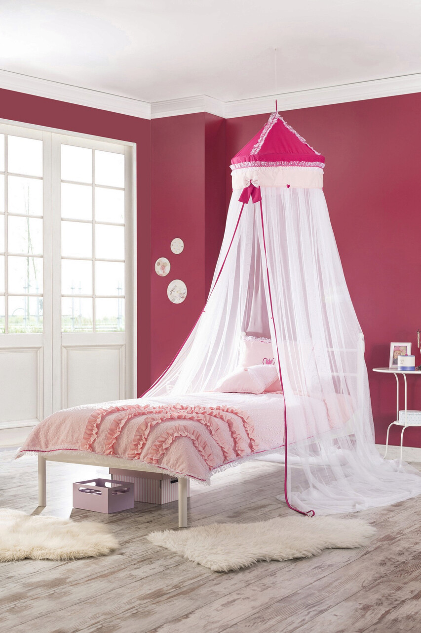 Baldachin pentru pat, Rosa, Çilek, Poliester - Mezoni