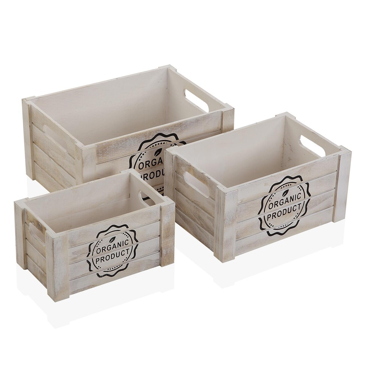 Set 3 cutii pentru depozitare Organic Product, Versa, 35 x 25 x 17 cm ...