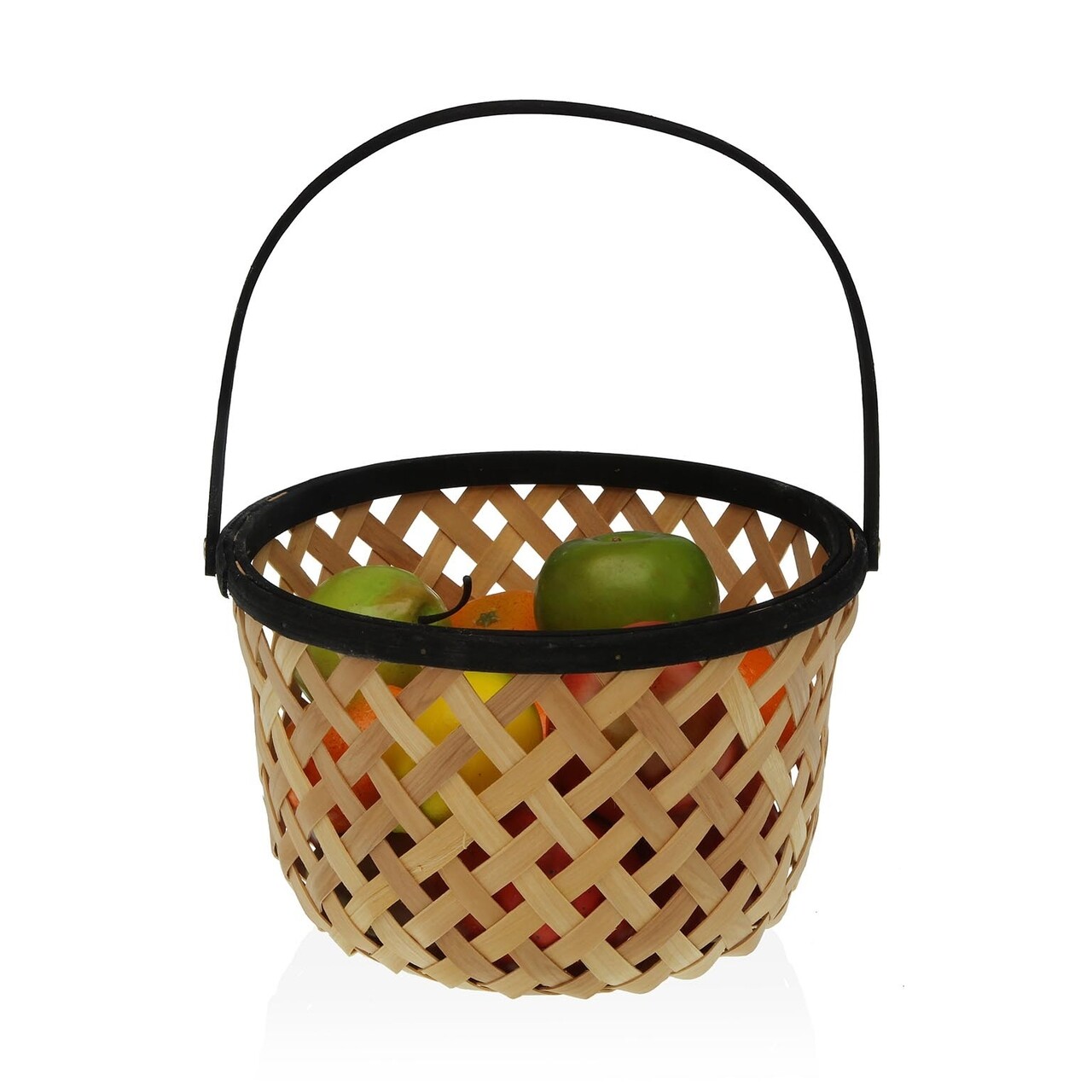 Cos pentru fructe Bamboo, Versa, 28.5 x 28.5 x 35 cm, lemn de brad ...