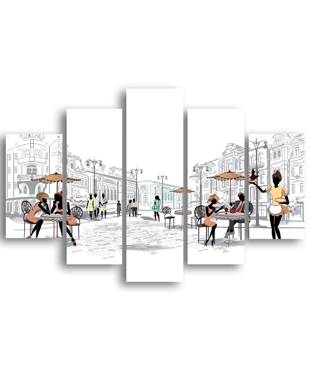 Set 5 tablouri decorative Romance, Maison in Design, MDF imprimat ...