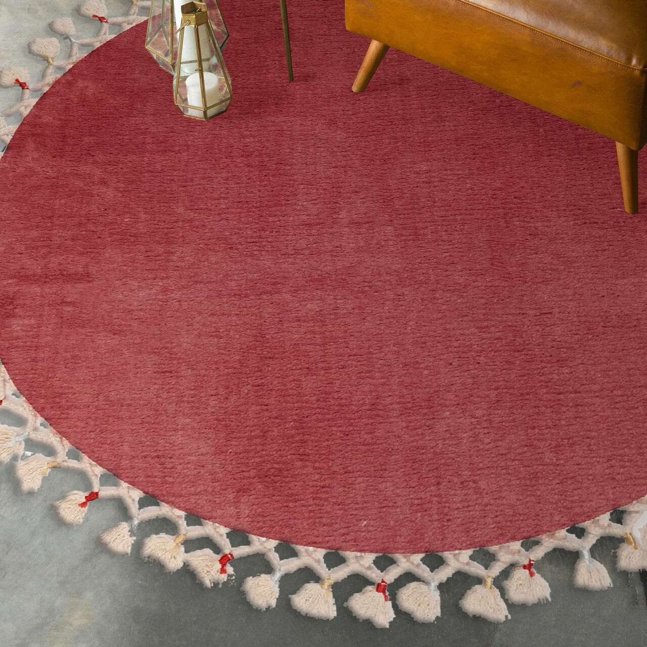 Covoras de baie, Alanur Home, 1285, Acril, Fucsia - mezoni.ro