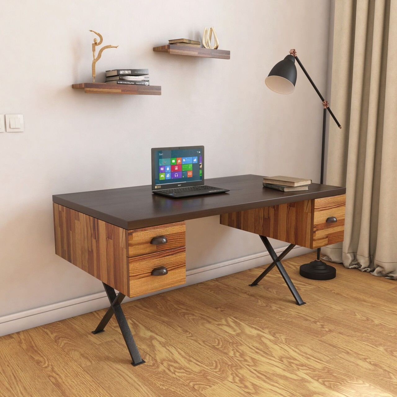 Birou, Massive Design, Maliari Large, 140x75x75 cm, Maro - mezoni.ro