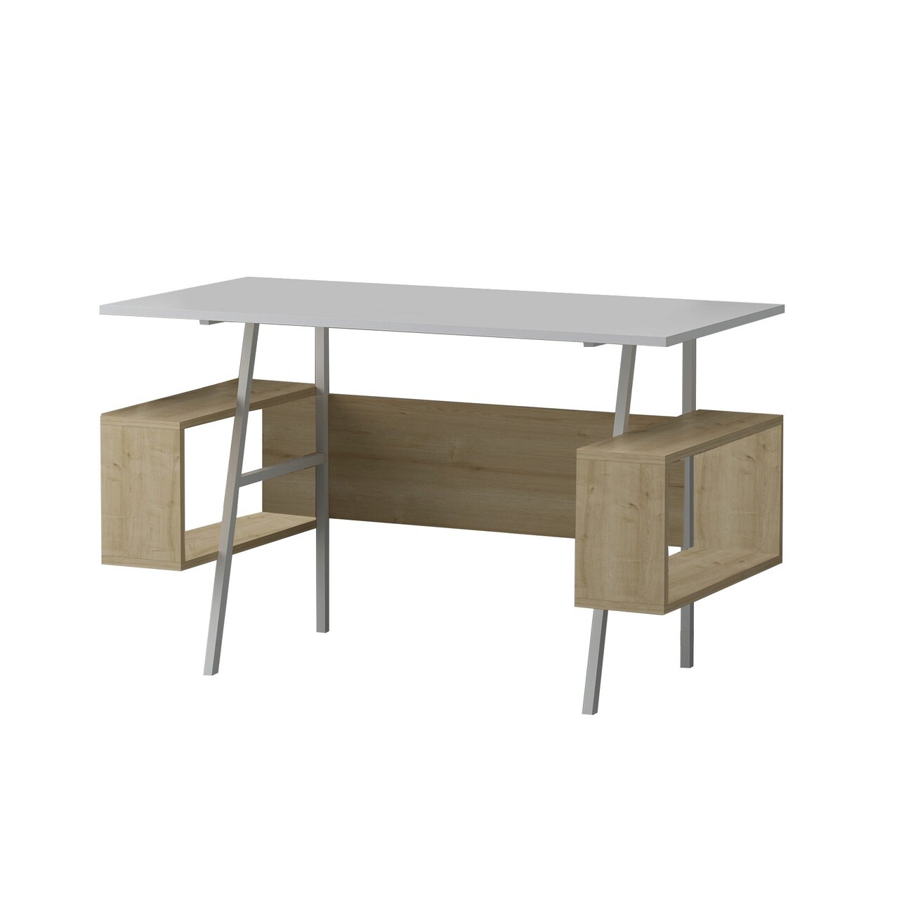 Birou, Lagomood, Ironi, 120x73.8x60 cm, Stejar alb - Mezoni