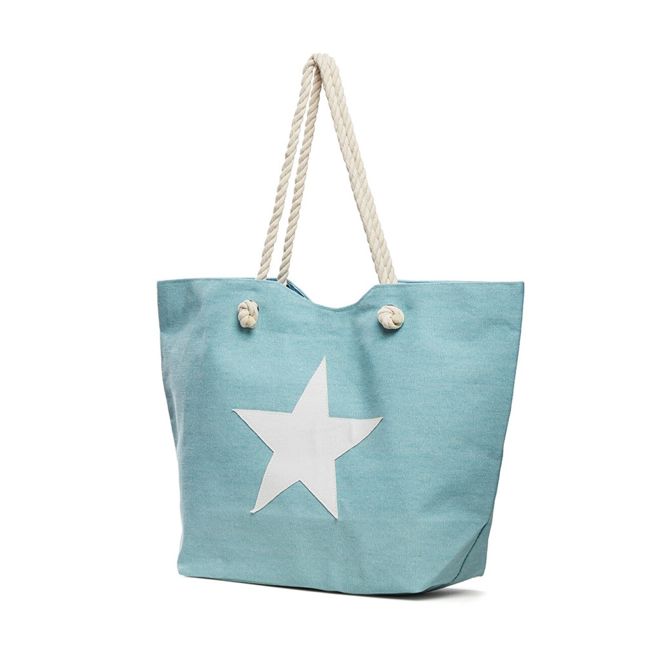 Geanta pentru plaja, 38x57 cm, Heinner, Turquoise Star - mezoni.ro