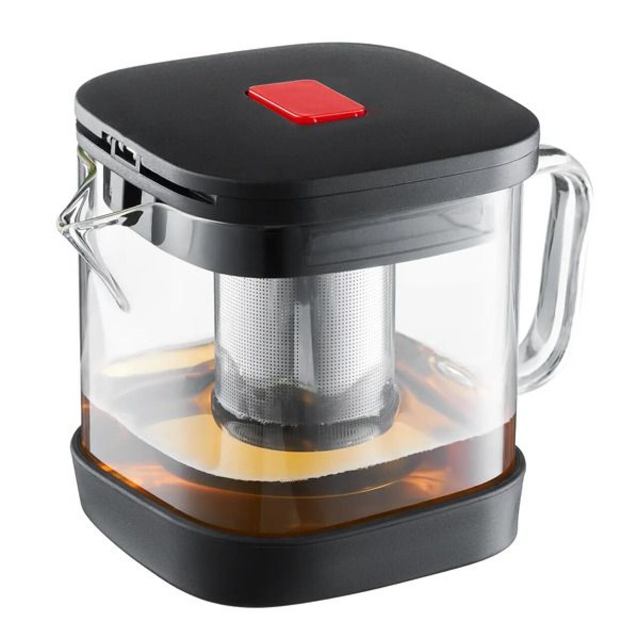 Ceainic sticla cu infuzor Erica, Ambition, 600 ml, transparent - mezoni.ro