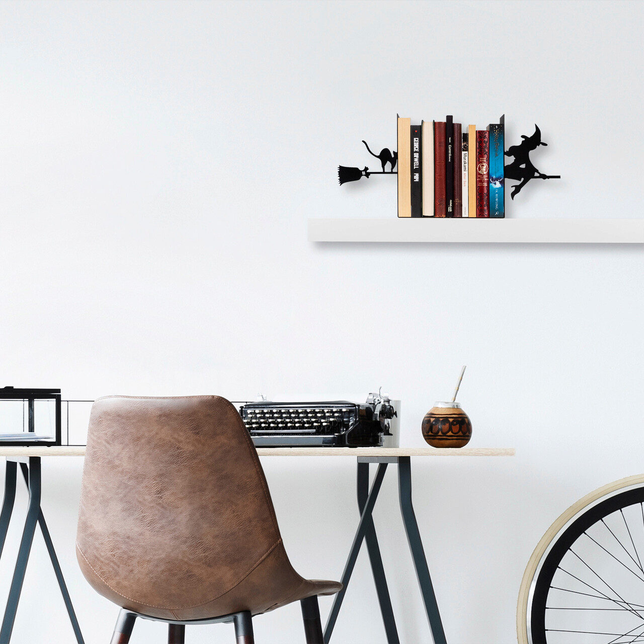 Opritor de carti, Kitap tutucu 3, 55x16x22 cm, Metal, Negru - mezoni.ro