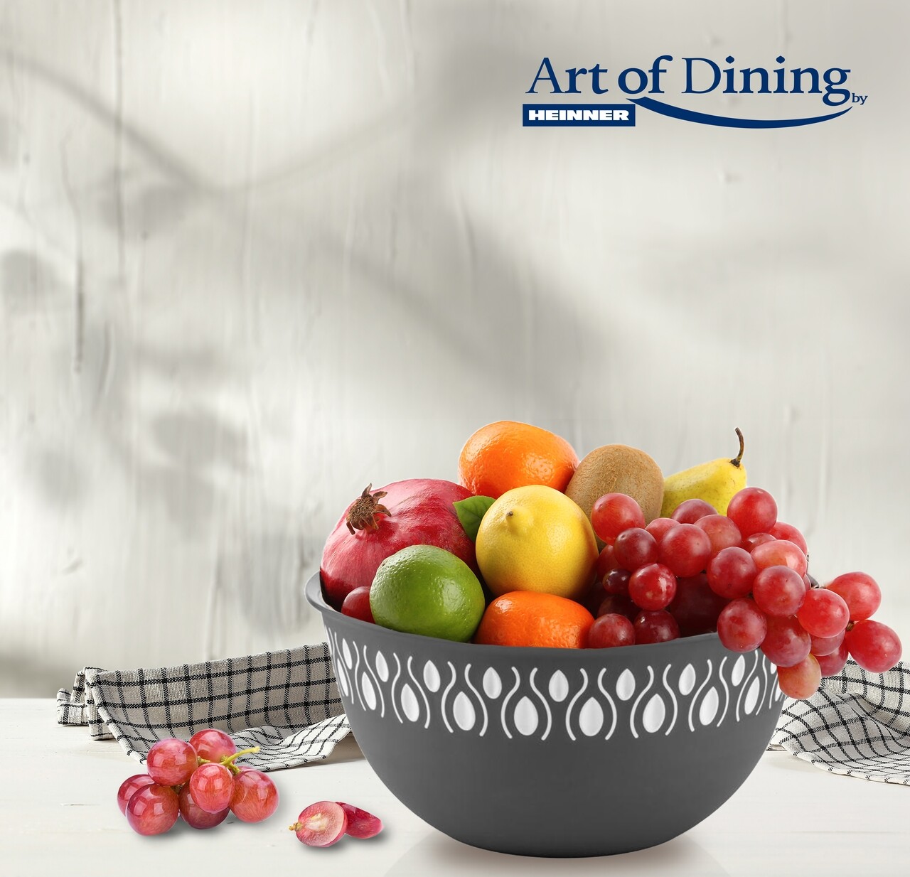 Bol Art of Dining, 28x13 cm, 5L, plastic, gri - mezoni.ro