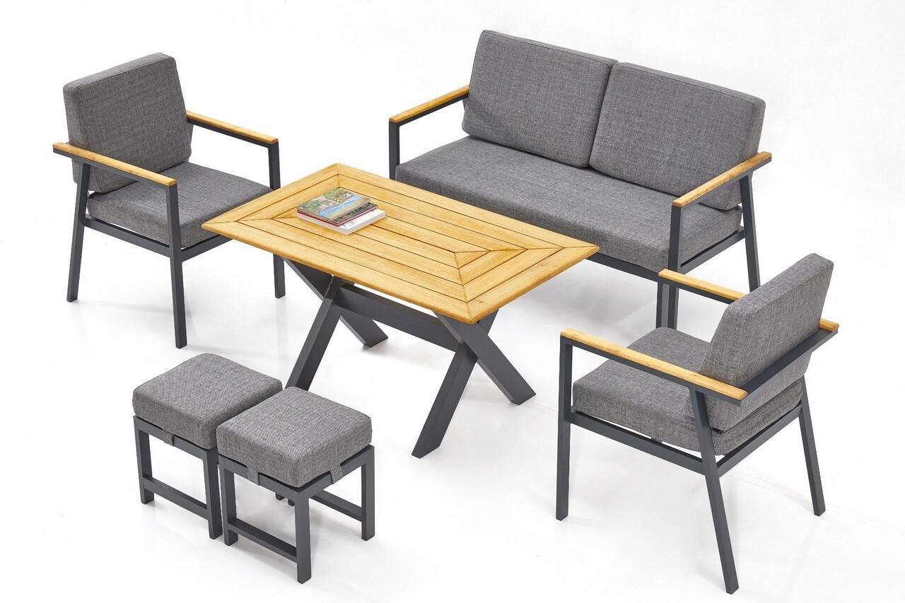 Set mobilier de gradina, Divona, Daisy, Antracit - mezoni.ro