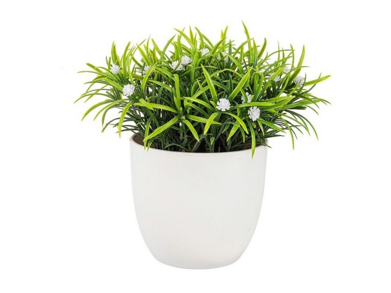 Floare artificiala in ghiveci Cybill, Bizzotto, Ø9.7 x 16 cm, alb - Mezoni