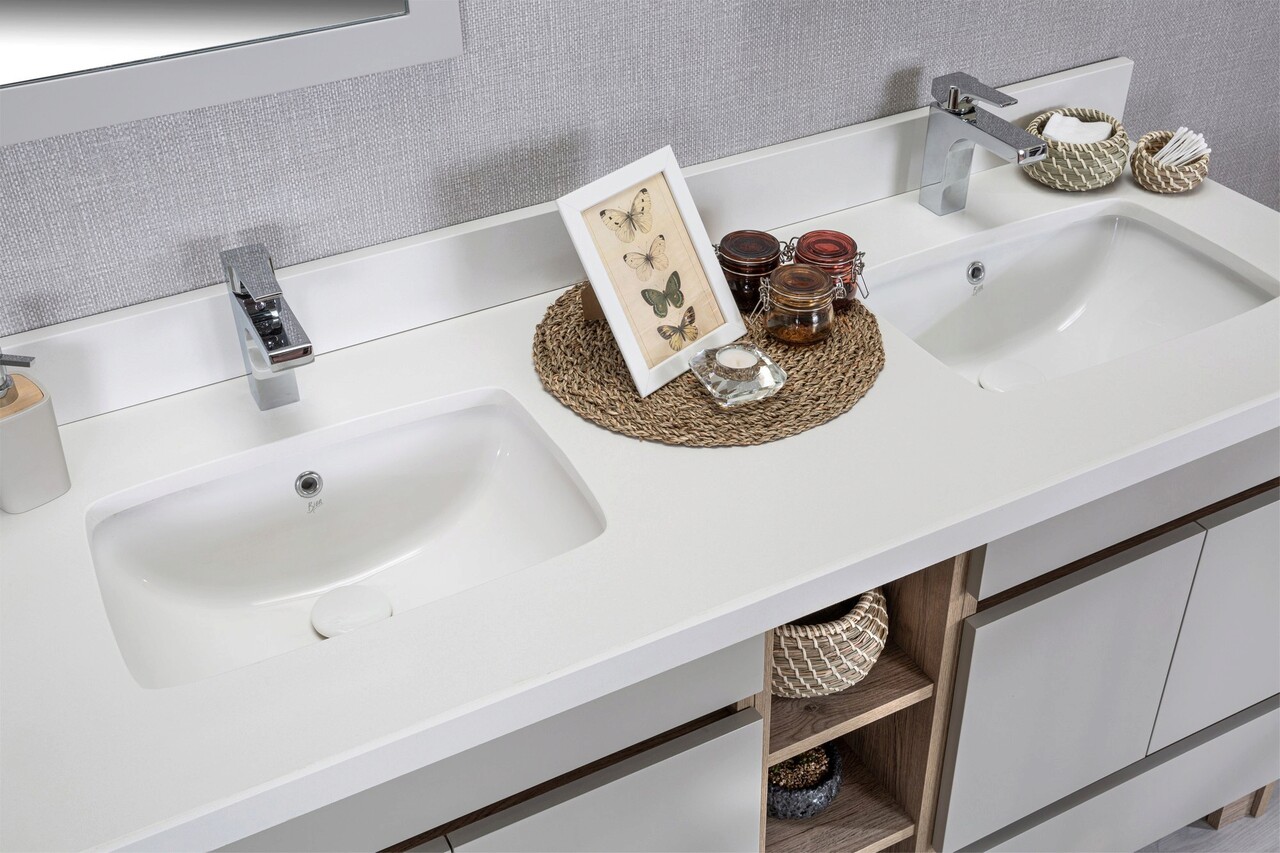 Set mobilier de baie (3 piese), Jussara, Echo 60, Stejar - mezoni.ro