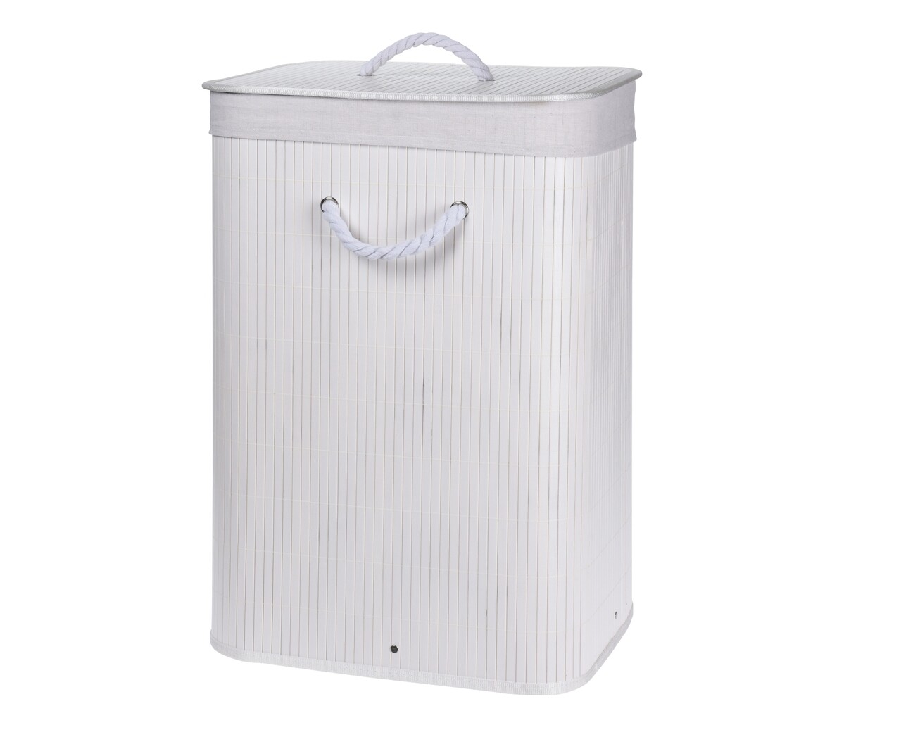 Cos de rufe, 40x30x60 cm, bambus, alb - Mezoni