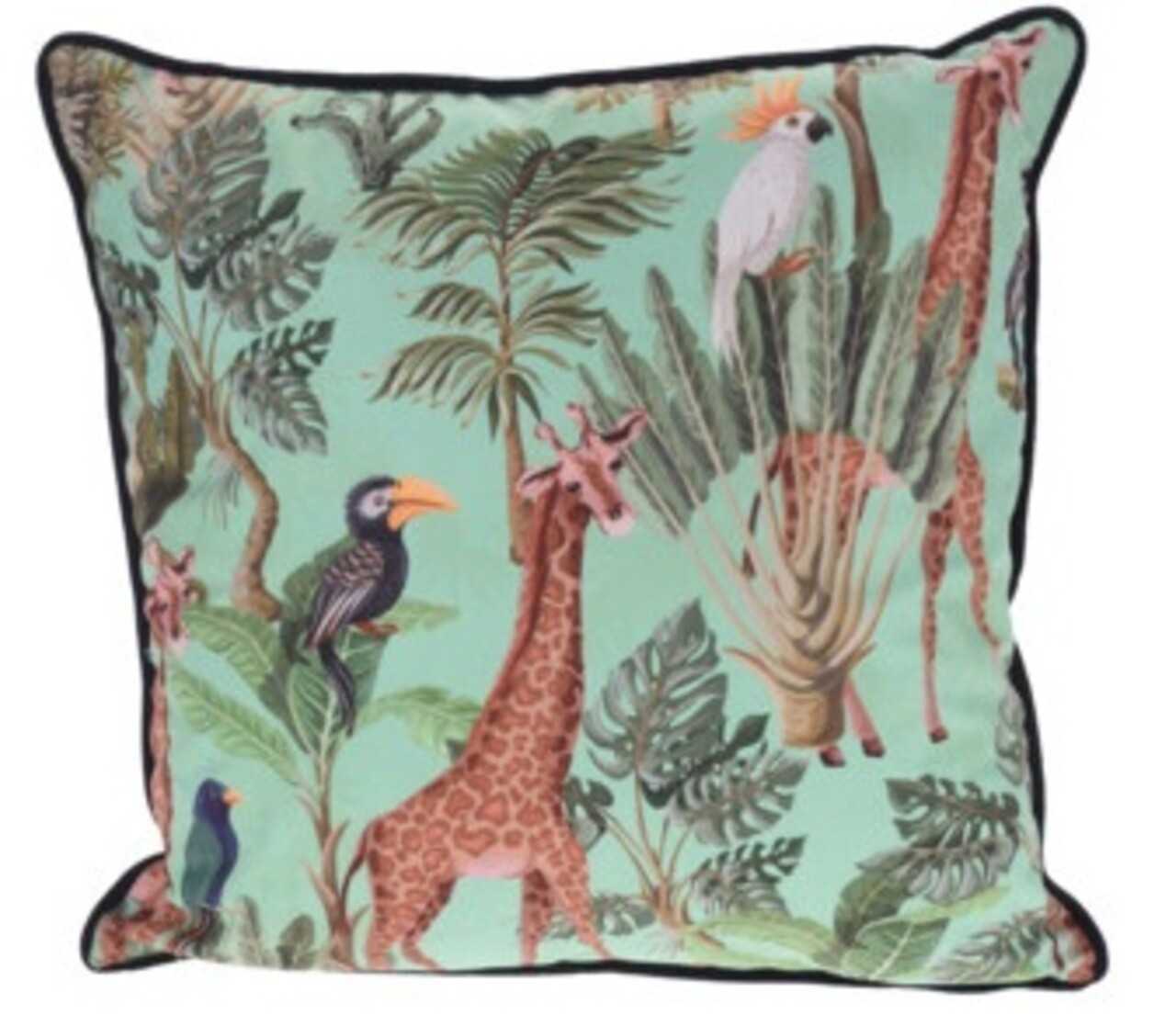 Perna decorativa Jungle, 45x45 cm, poliester, turcoaz - Mezoni