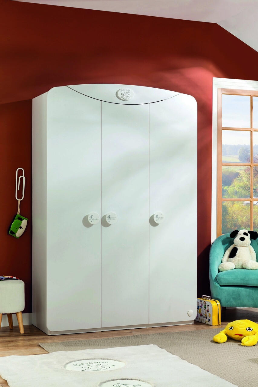 Dulap pentru haine, Çilek, Baby Cotton Sl 3 Doors Wardrobe, 133x201x54 ...