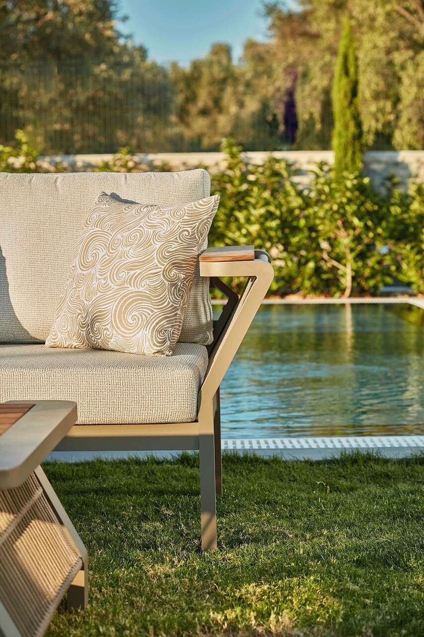 Set mobilier de gradina, Clara, Vicenza, Cappuccino - Mezoni