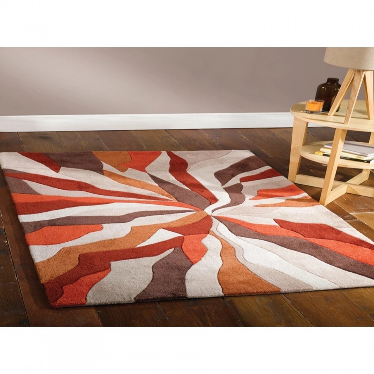 Covor Infinite Splinter Orange, Flair Rugs, 160 x 220 cm, 100% ...