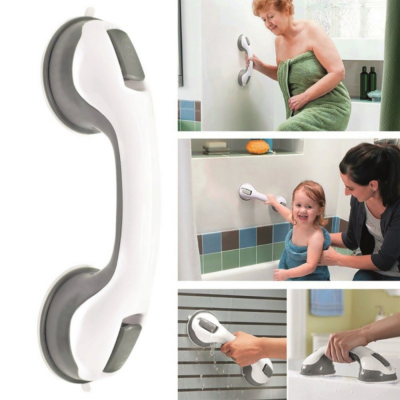 Maner de siguranta pentru baie Jocca, 29.5x8.5 cm, plastic - Mezoni