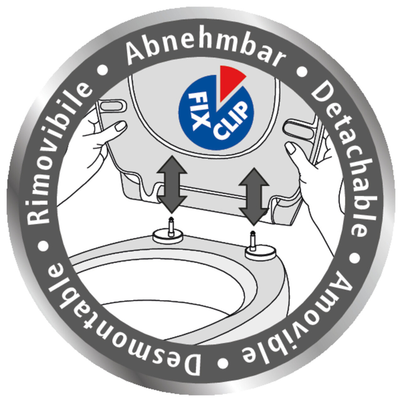 Capac de toaleta cu sistem automat de coborare Corbara, Wenko, 36.5x45 ...