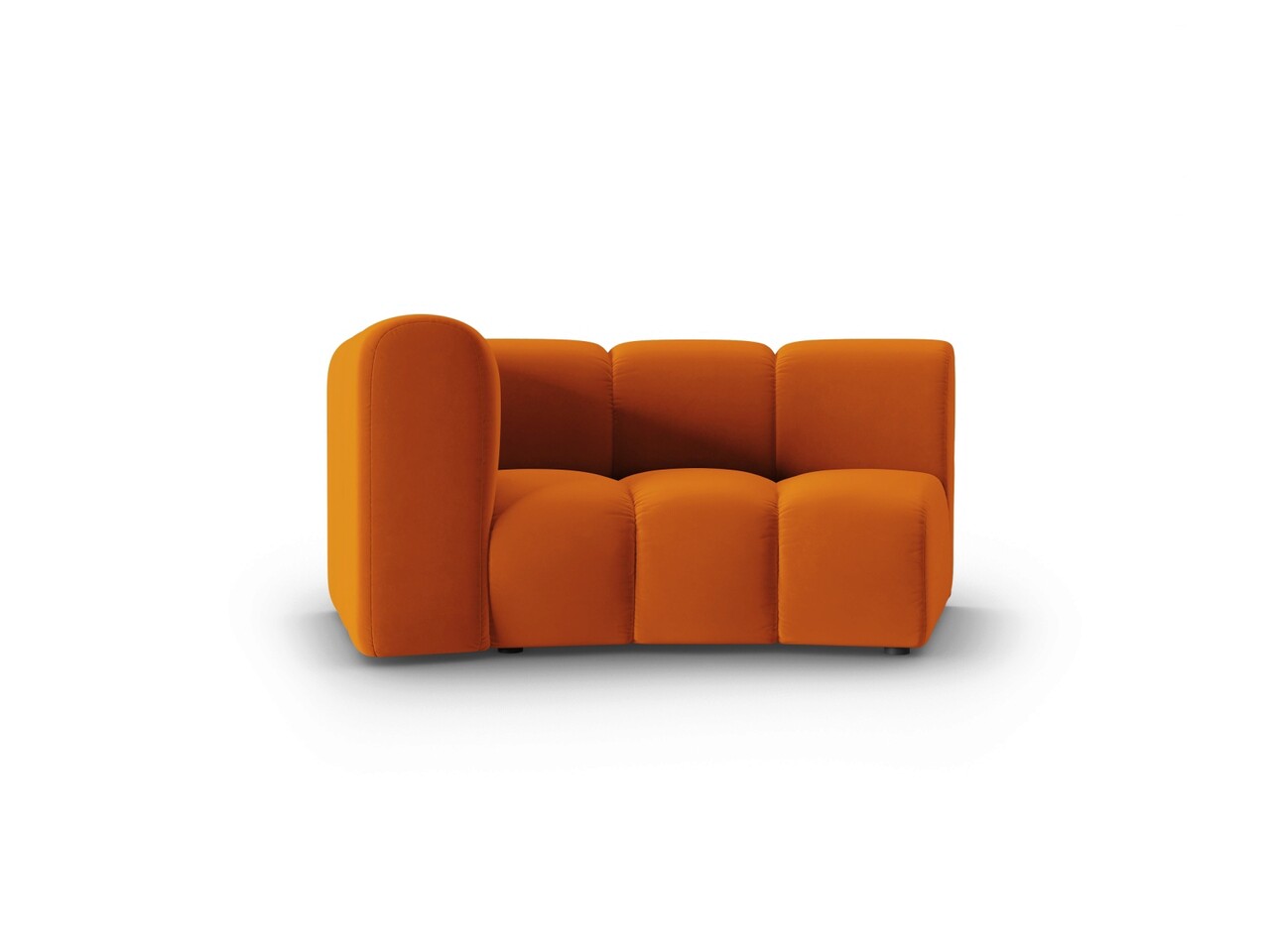 Modul canapea stanga 1.5 locuri, Lupine, Micadoni Home, BL, 171x87x70 cm, catifea, caramiziu ...