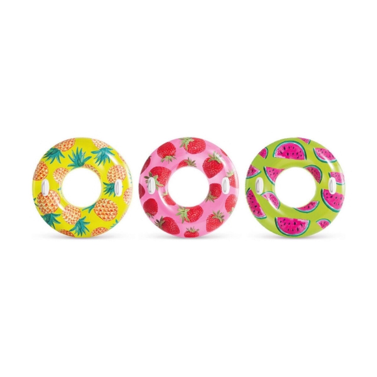 Colac gonflabil Fruits, Intex, Ø107 cm, PVC, multicolor - Mezoni