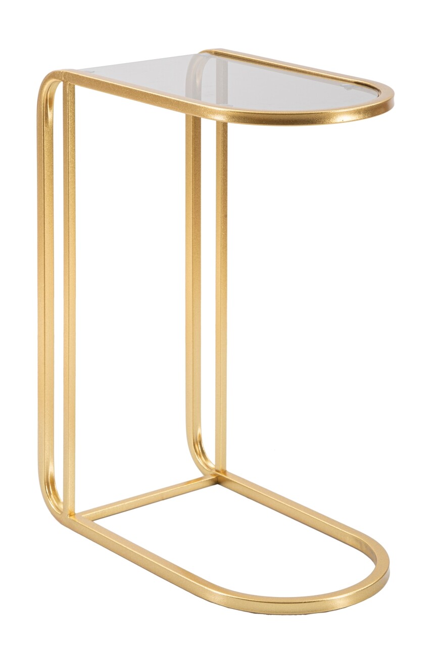 Masuta de colt, Mauro Ferretti, End, 45 x 25 x 60 cm, fier/sticla ...