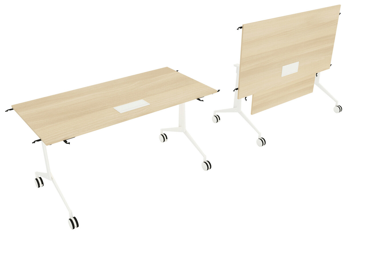 Birou, Bürotime, RUN-DFT-A001352, 70x73x140 cm, Stejar / Alb - mezoni.ro