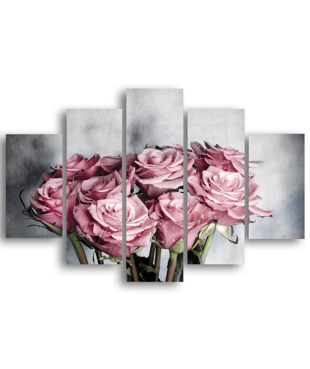 Set 5 tablouri decorative Bouquet, Maison in Design, MDF imprimat ...