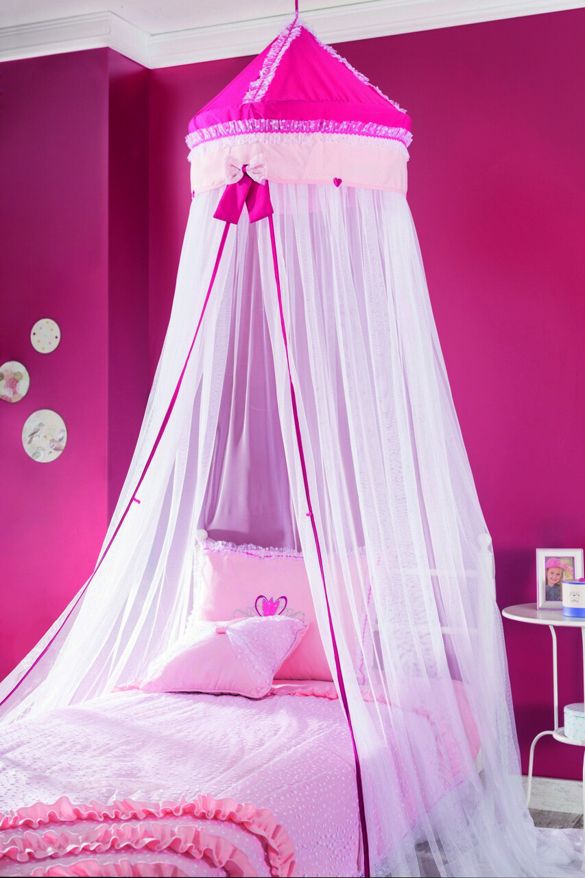 Baldachin pentru pat, Rosa, Çilek, Poliester - mezoni.ro