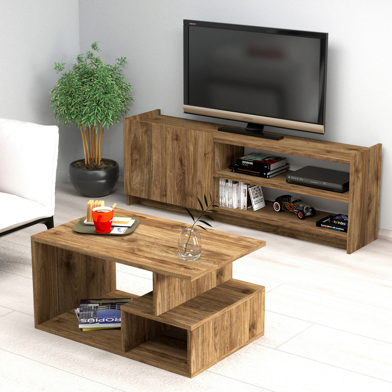 Set mobilier living, Mezza, Set 1480, Maro - Mezoni