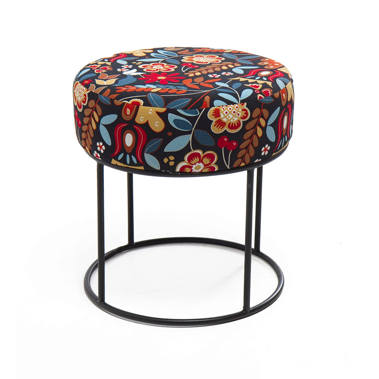 Bancheta, Balcab Home, 825BLC1463, Metal / MDF, Negru / Roșu / Maro ...