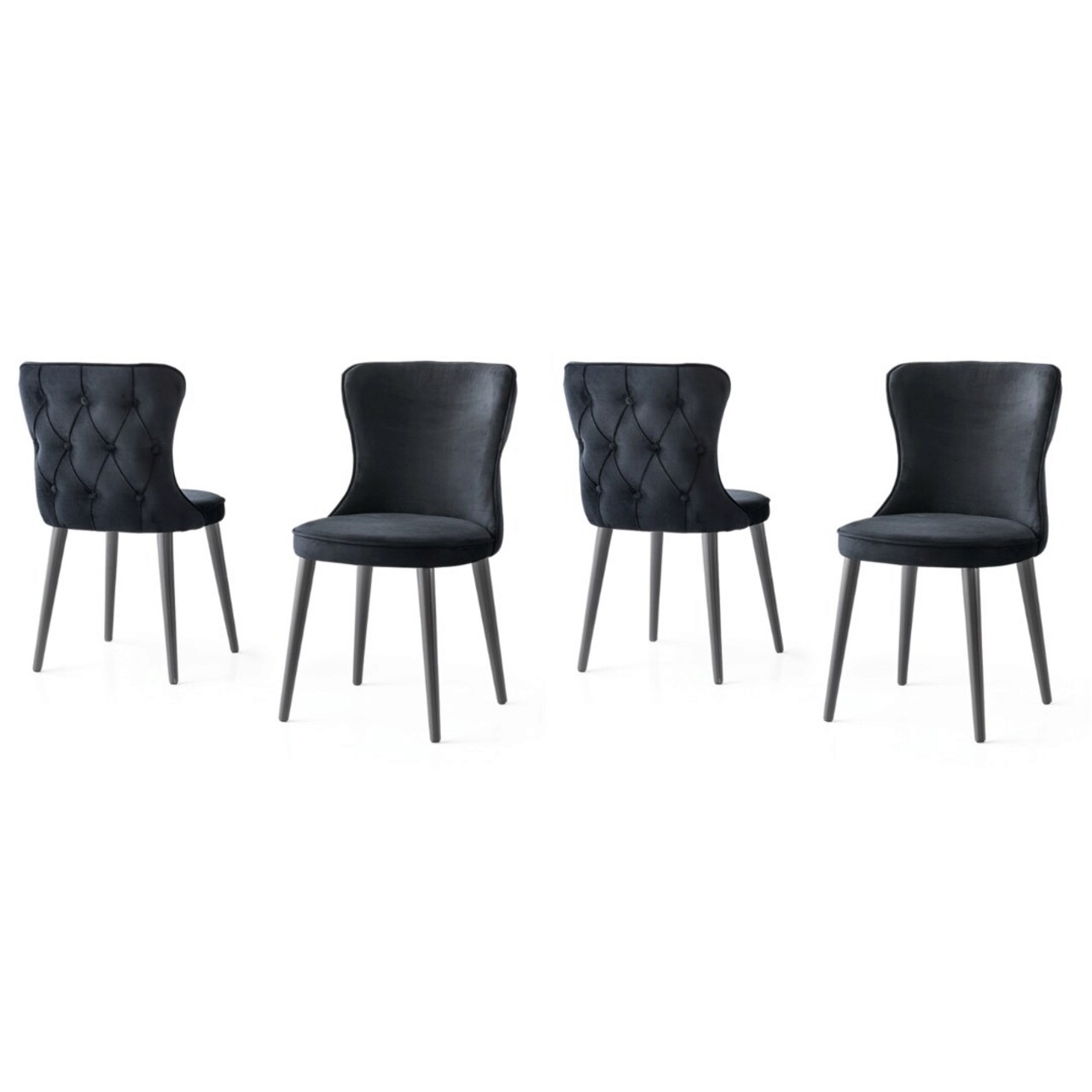 Scaun, Lucian, Tuna, 47x90x57 cm, Negru - mezoni.ro