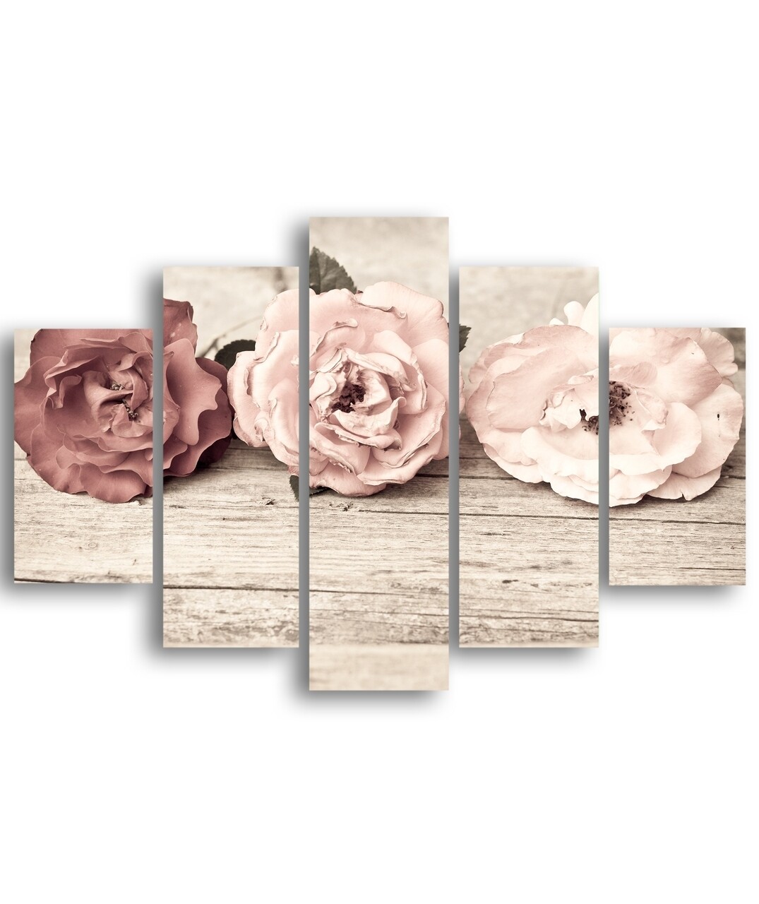 Set 5 tablouri decorative Roses, Maison in Design, MDF imprimat - Mezoni