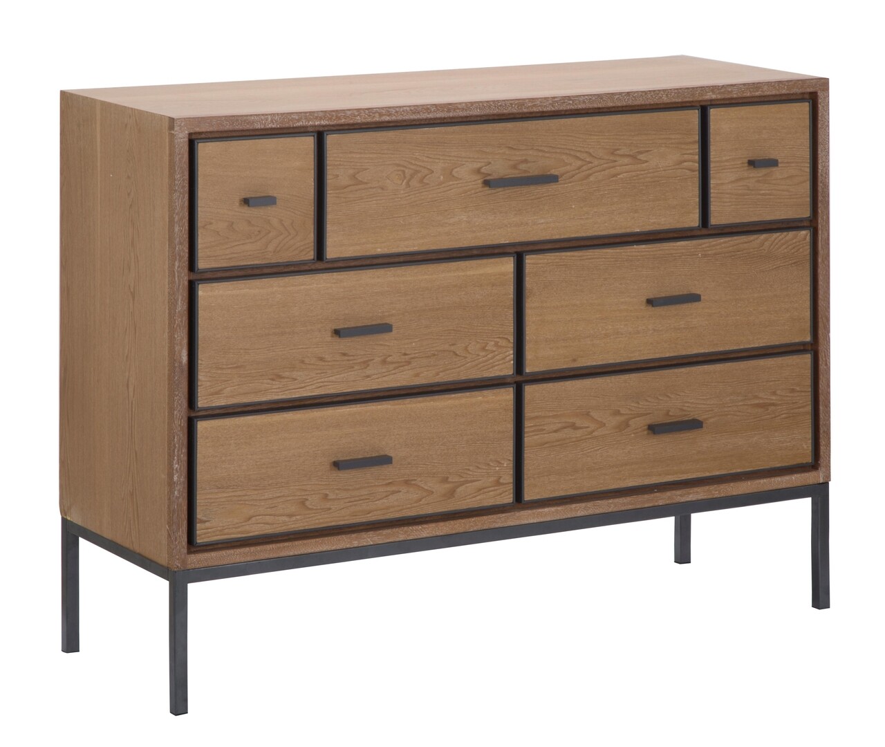 Comoda Male, Mauro Ferretti, 105x38x82 cm, lemn de brad, maro - Mezoni