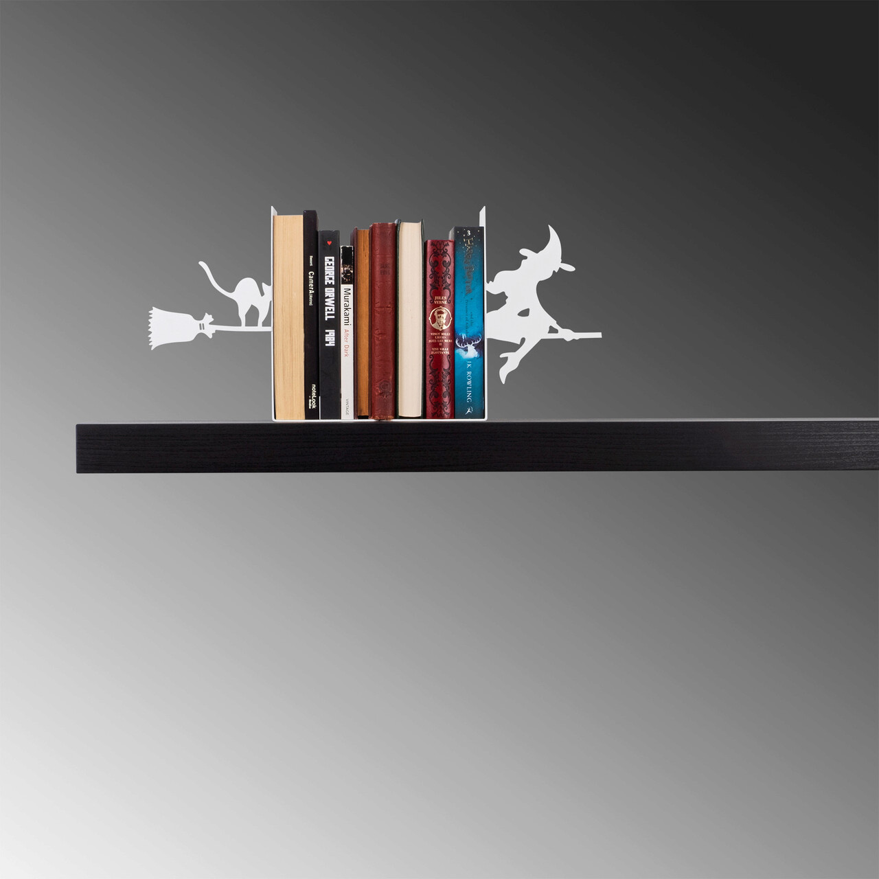 Opritor de carti, Kitap tutucu 3, 55x16x22 cm, Metal, Alb - mezoni.ro