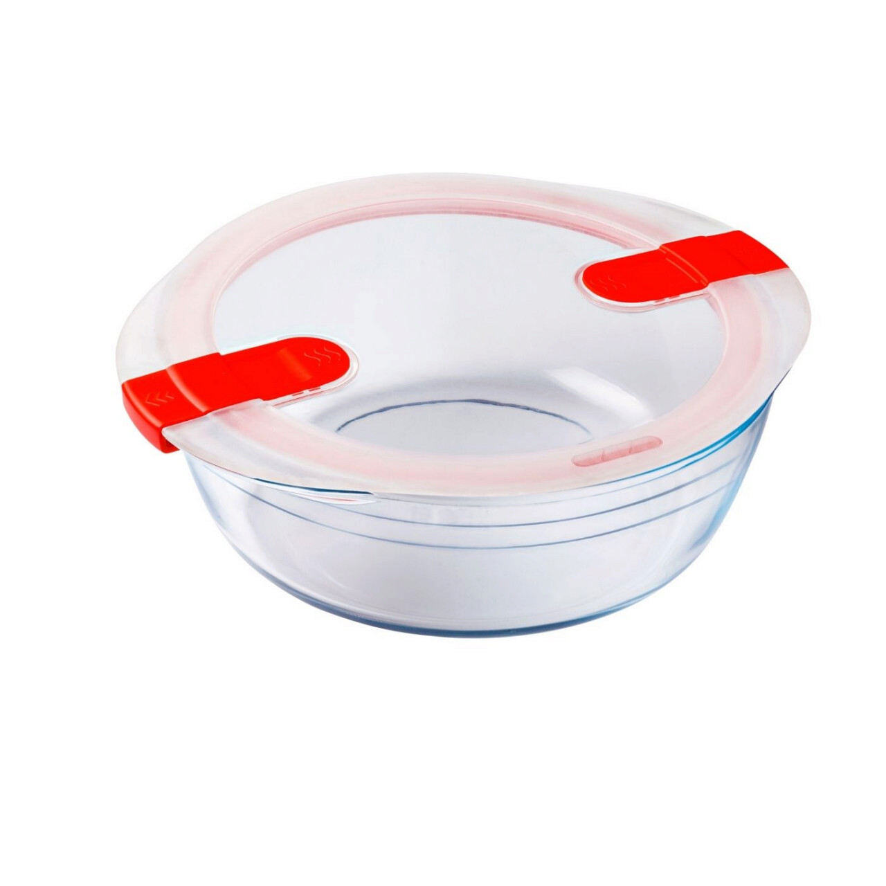 Vas termorezistent cu capac din plastic, Ocuisine, 23 cm, 2.3 L ...