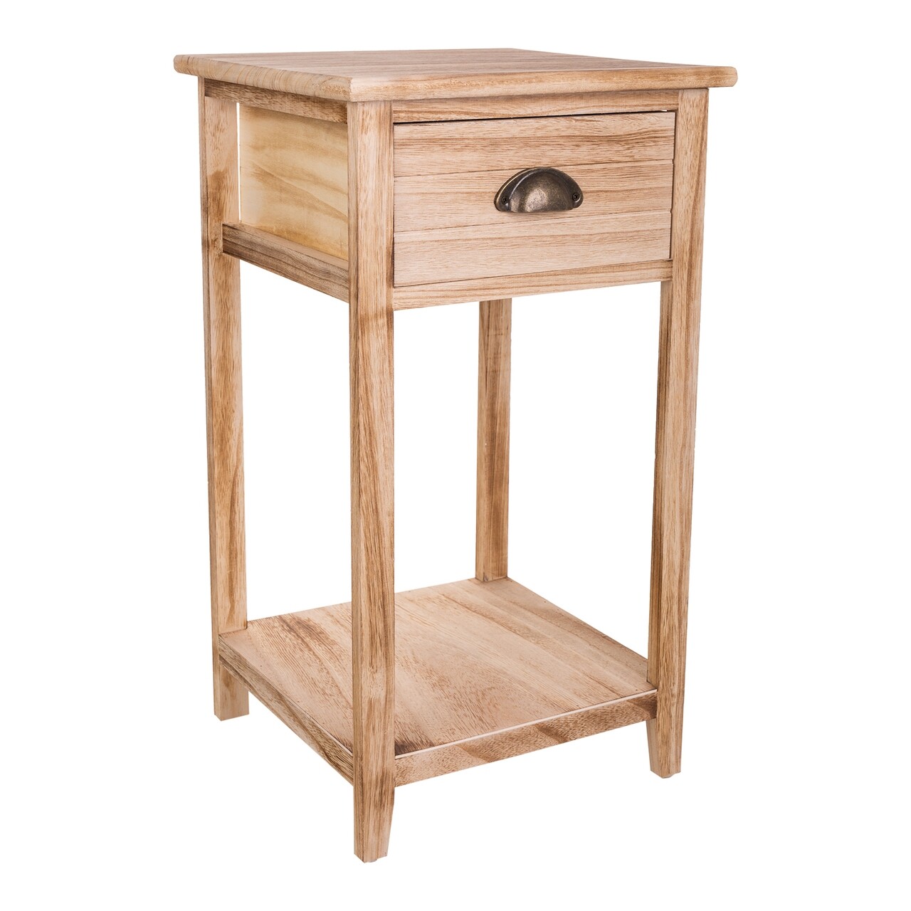 Masuta inalta Karina, Creaciones Meng, 35x35x63 cm, lemn de paulownia ...