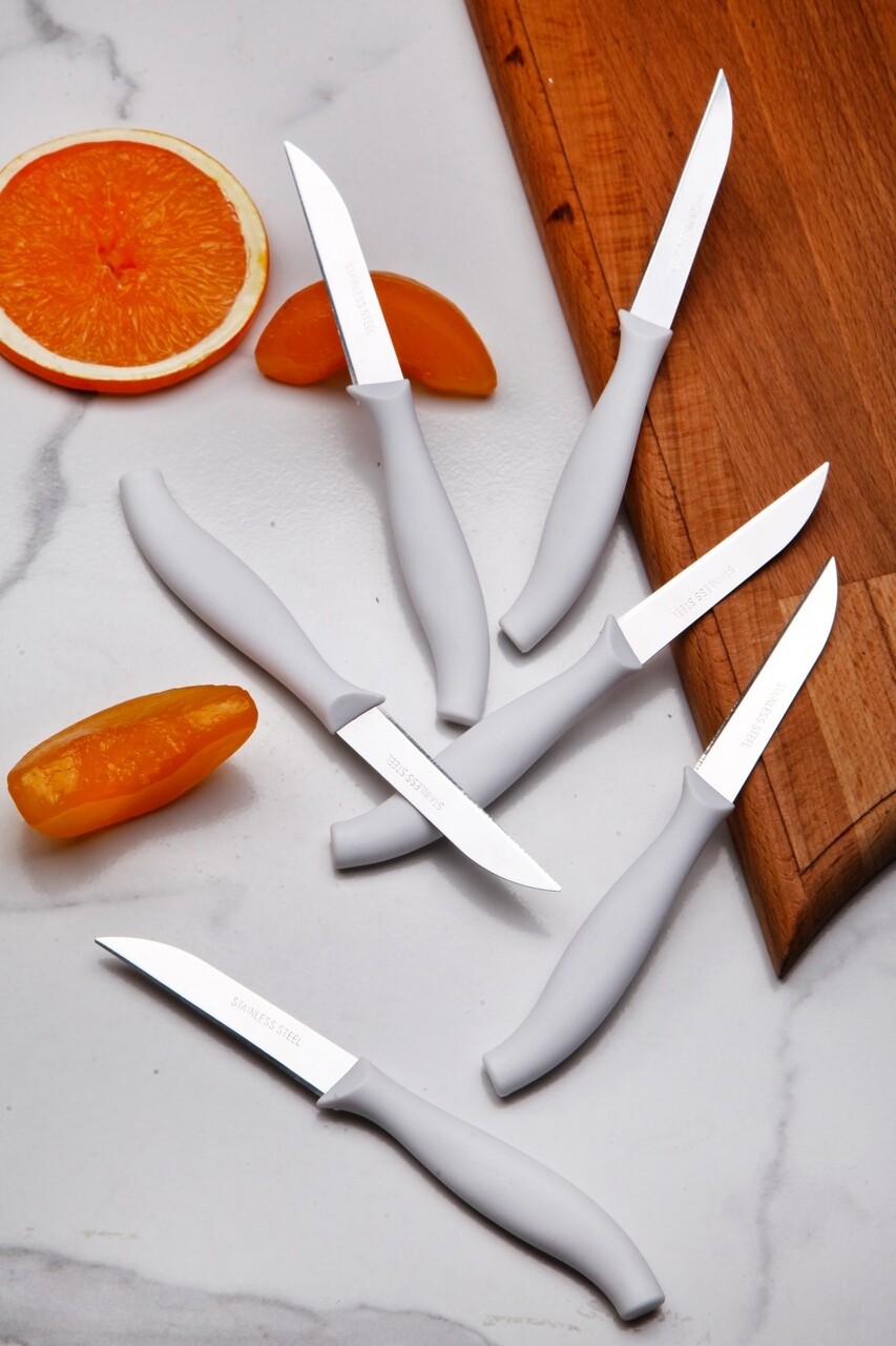 Set 6 cutite Venus, Kosova, 16 cm, inox, alb - mezoni.ro