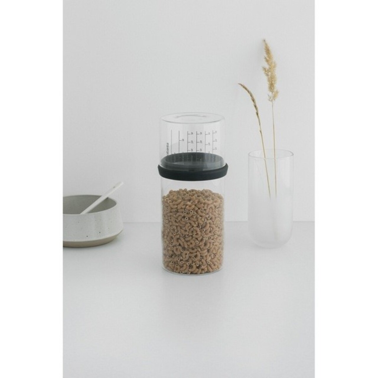 Recipient cu capac gradat, Brabantia, 290282, 1.3 L, plastic, gri ...