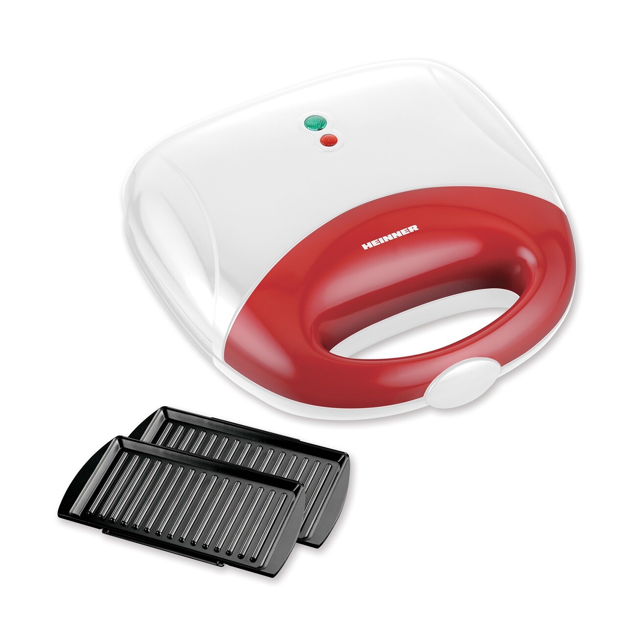 Sandwich maker Heinner, 650-750 W, alb/rosu - mezoni.ro