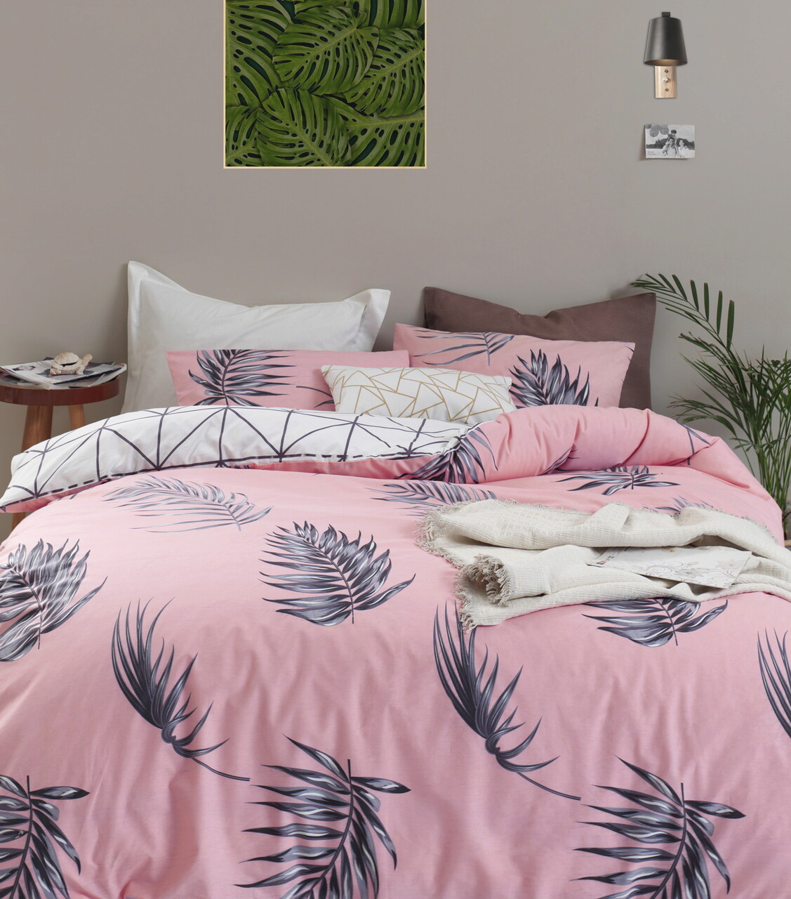 Lenjerie de pat dubla Super King (EU) (IT), Barbara - Pink, Mijolnir ...