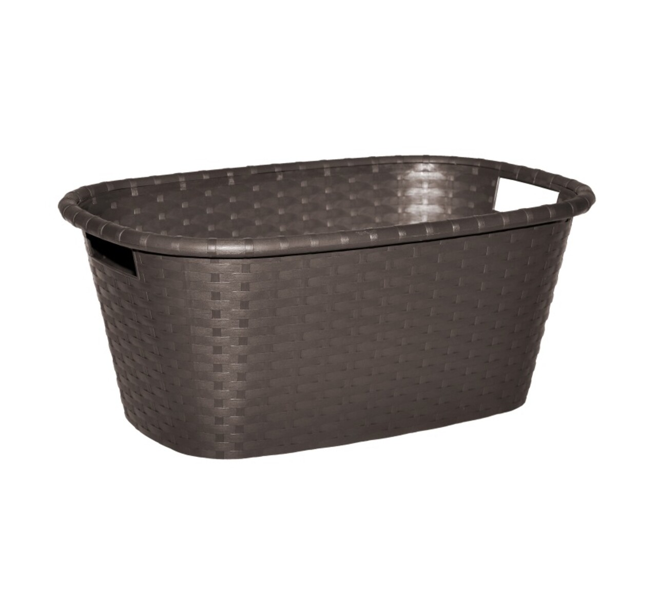 Cos de rufe Rattan, Jotta, 60x40x25 cm, plastic, maro - Mezoni